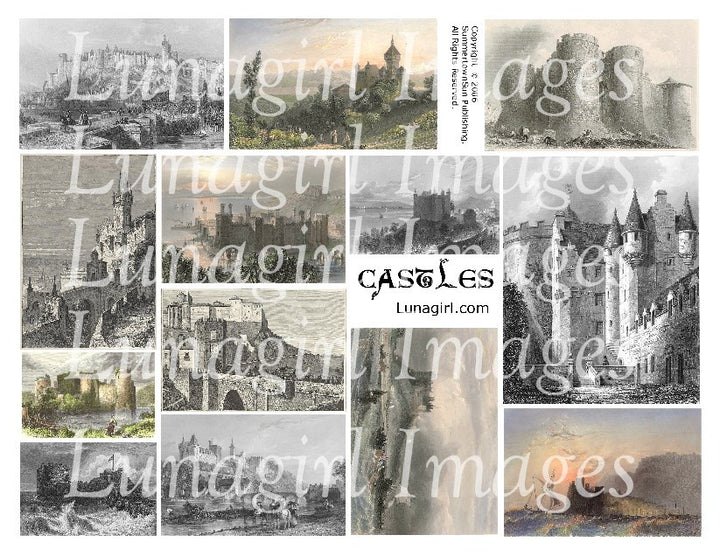 Digital Collage Sheets: Gothic & Medieval – Lunagirl