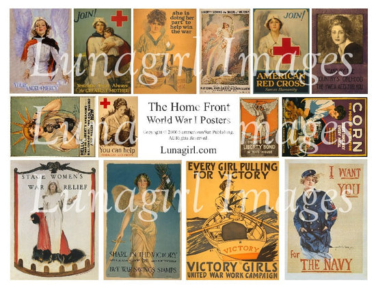 Home Front: Women of WWI Digital Collage Sheet – Lunagirl